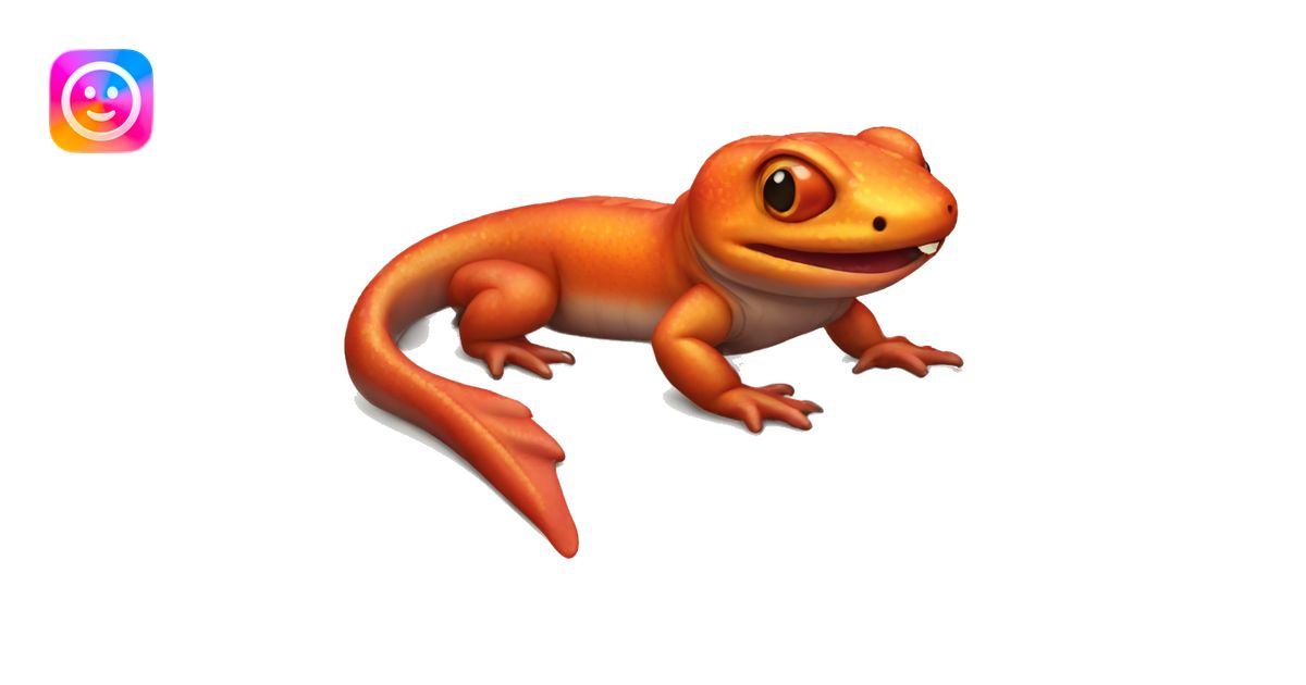 Volcano salamander facing forward emoji | AI Emoji Generator