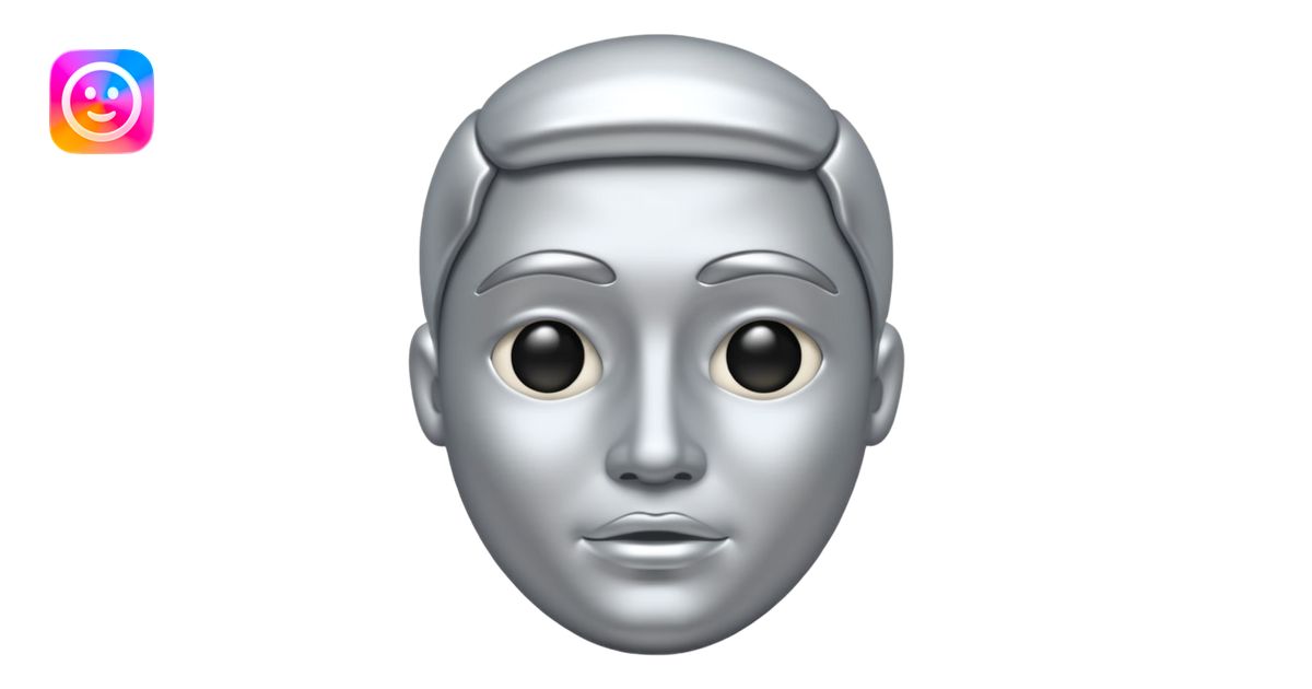 Silver face emoji | AI Emoji Generator