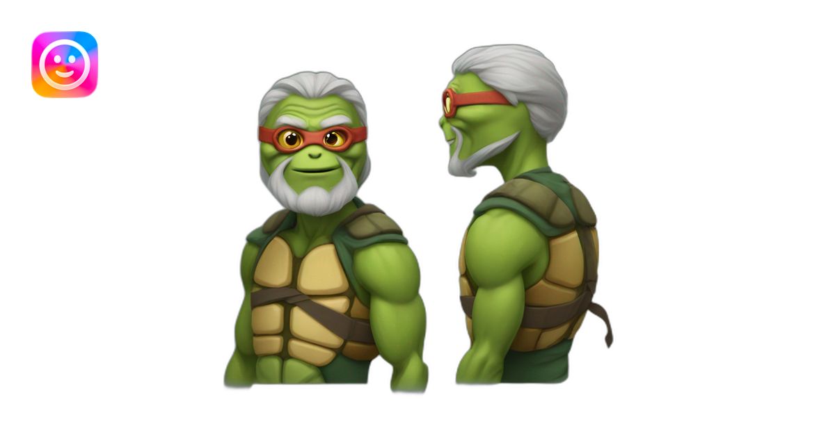 Ninja turtle grandpa emoji | AI Emoji Generator