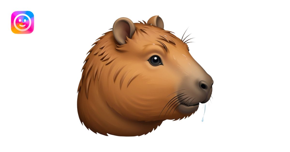 Realistic Capybara side view emoji | AI Emoji Generator