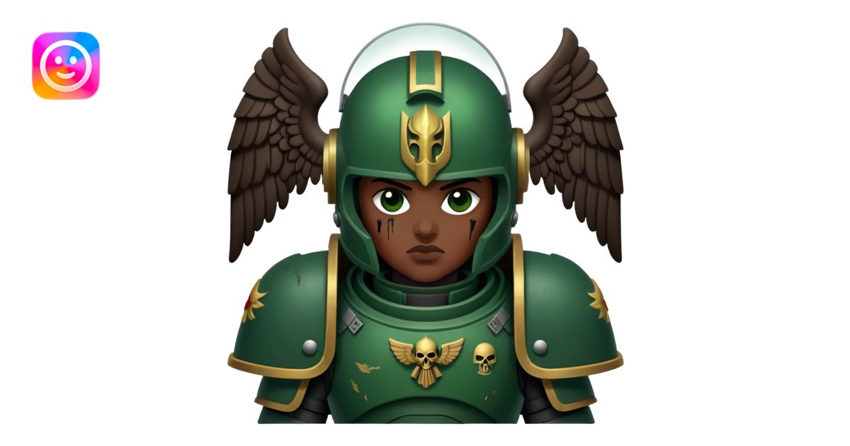 Warhammer 40k adeptus astartes dark angels emoji | AI Emoji Generator