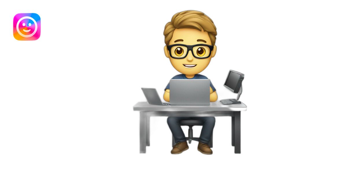 Video editor Boy working in computer emoji | AI Emoji Generator