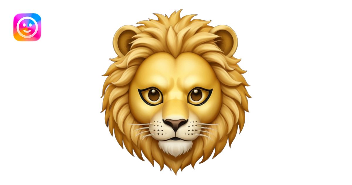A lion face with a mask to cover his identity emoji | AI Emoji Generator
