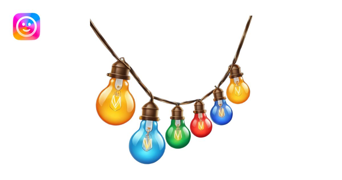 Foco de luces navideñas emoji | AI Emoji Generator