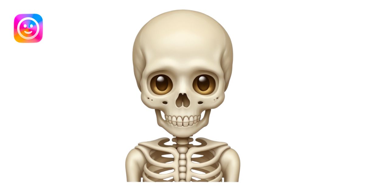 Shy Skeleton emoji | AI Emoji Generator