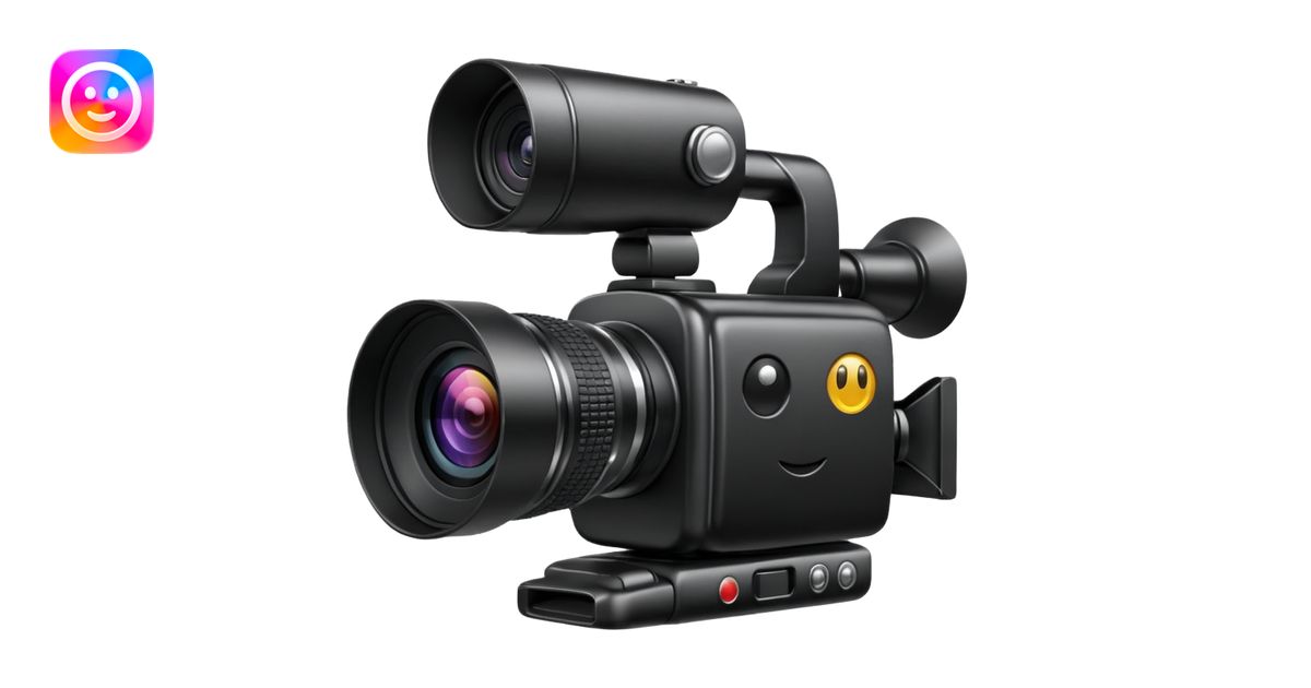 Video camera with elements 1-2 of others emoji emoji | AI Emoji Generator