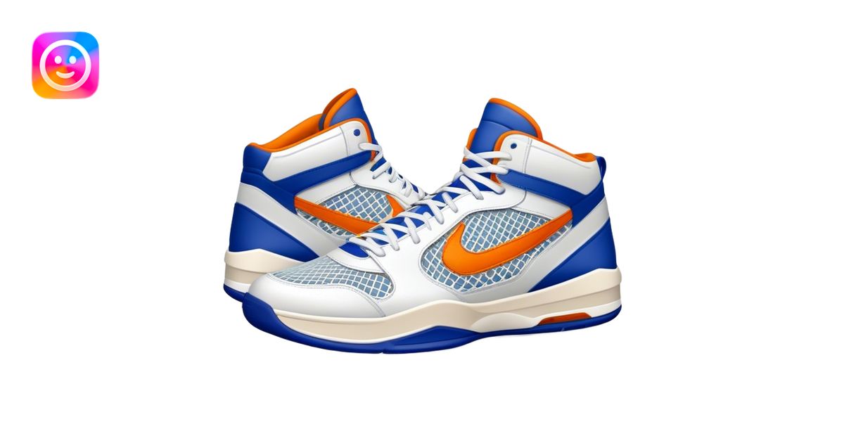 Cinematic Realistic image of a pair of basketball sneakers featuring ...