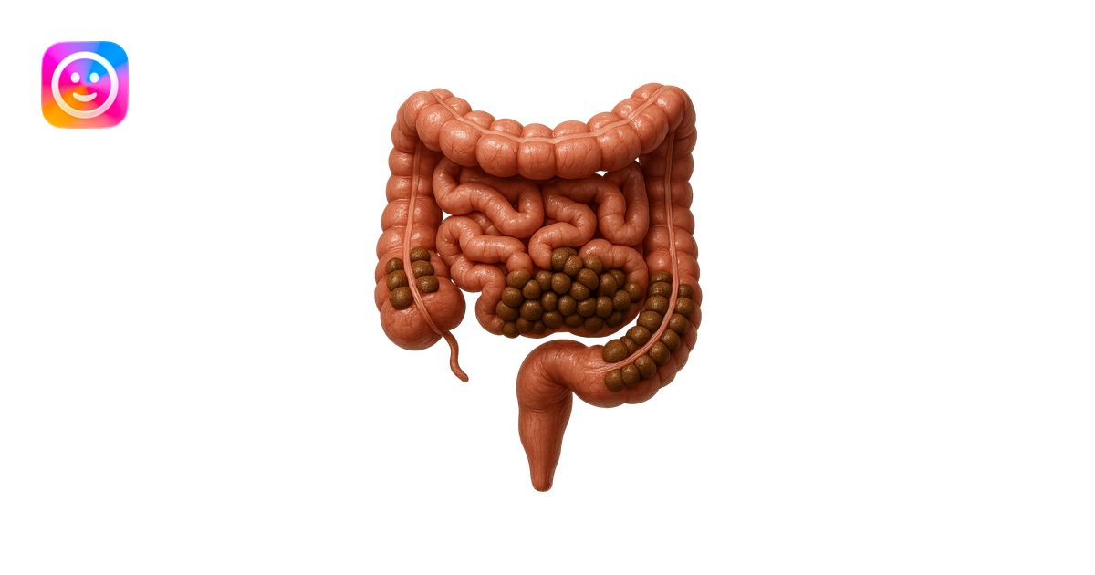 intestino umano anatomico, iperrealistico 4k, con feci a palline image ...