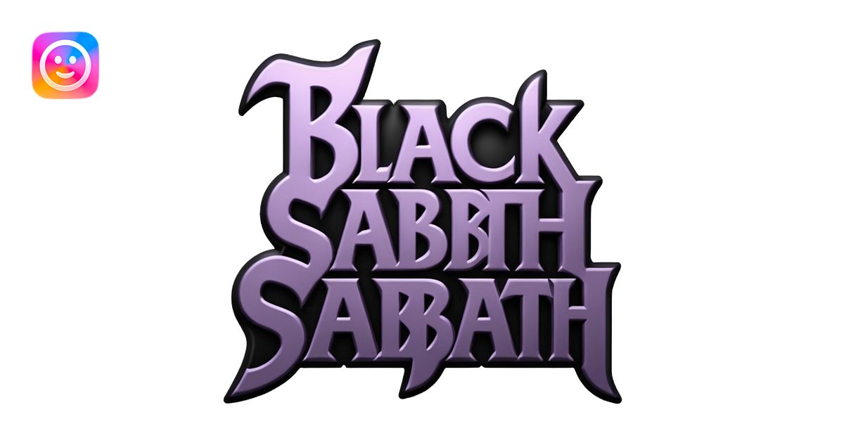 BLACK SABBATH TEXT LOGO emoji | AI Emoji Generator