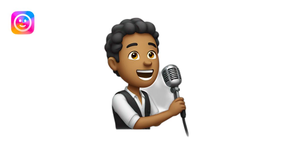 a man singing emoji | AI Emoji Generator