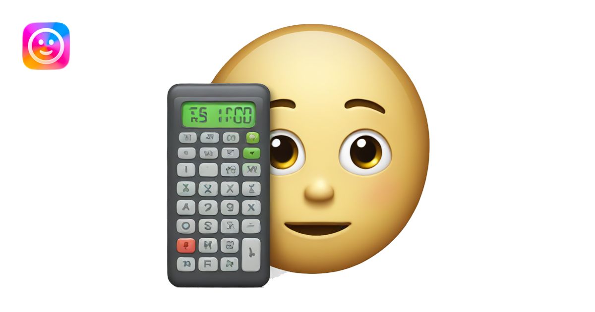 learning fast with calculator emoji | AI Emoji Generator