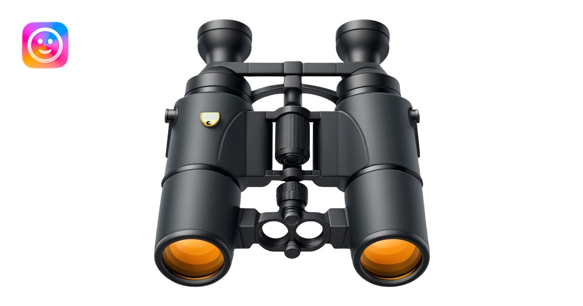 simple black binoculars with large lenses make lenses point out ...