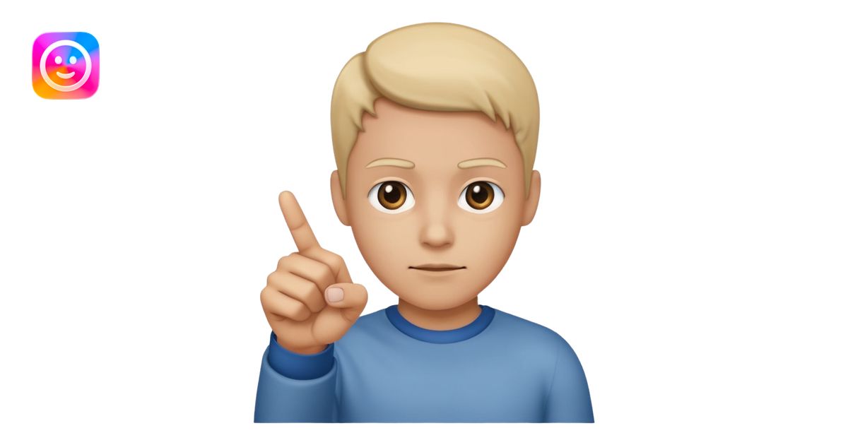 POINTING FINGER DIRECTLY TO CAMERA emoji | AI Emoji Generator