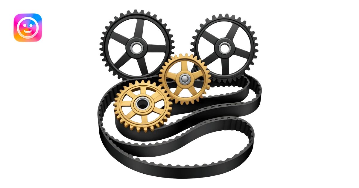 car timing belt with gears emoji | AI Emoji Generator