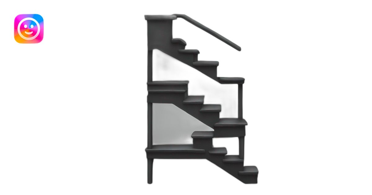 3 BLACK STEPS emoji | AI Emoji Generator