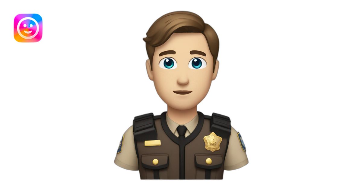 Deputy sheriff with short Brown hair and blue eyes and bulletproof vest ...