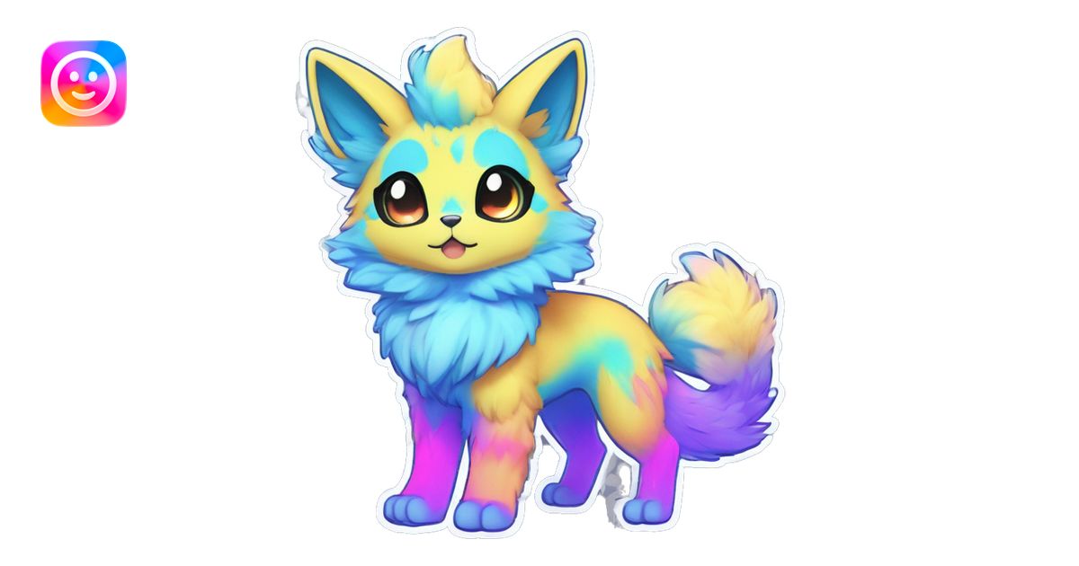 Anthro Fluffy Cool Cute Magical Elemental Shiny Colorful Neon Vibrant ...