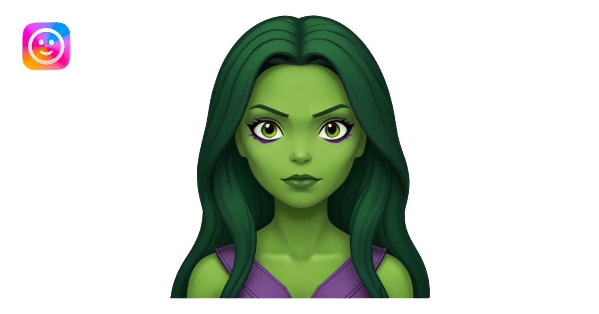 Gamora face only marvel character comic book emoji | AI Emoji Generator