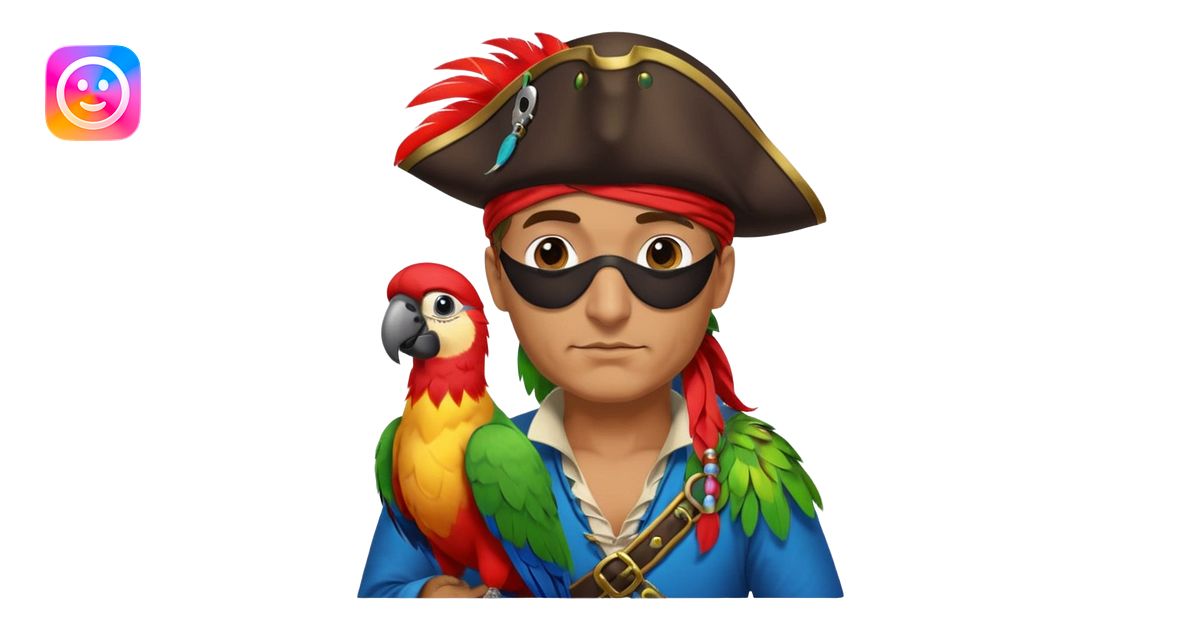 pirate and parrot emoji | AI Emoji Generator
