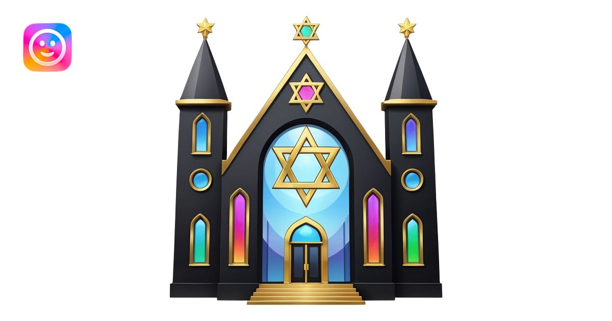 jewish synagogue temple in dark goth aesthetic style with black ...