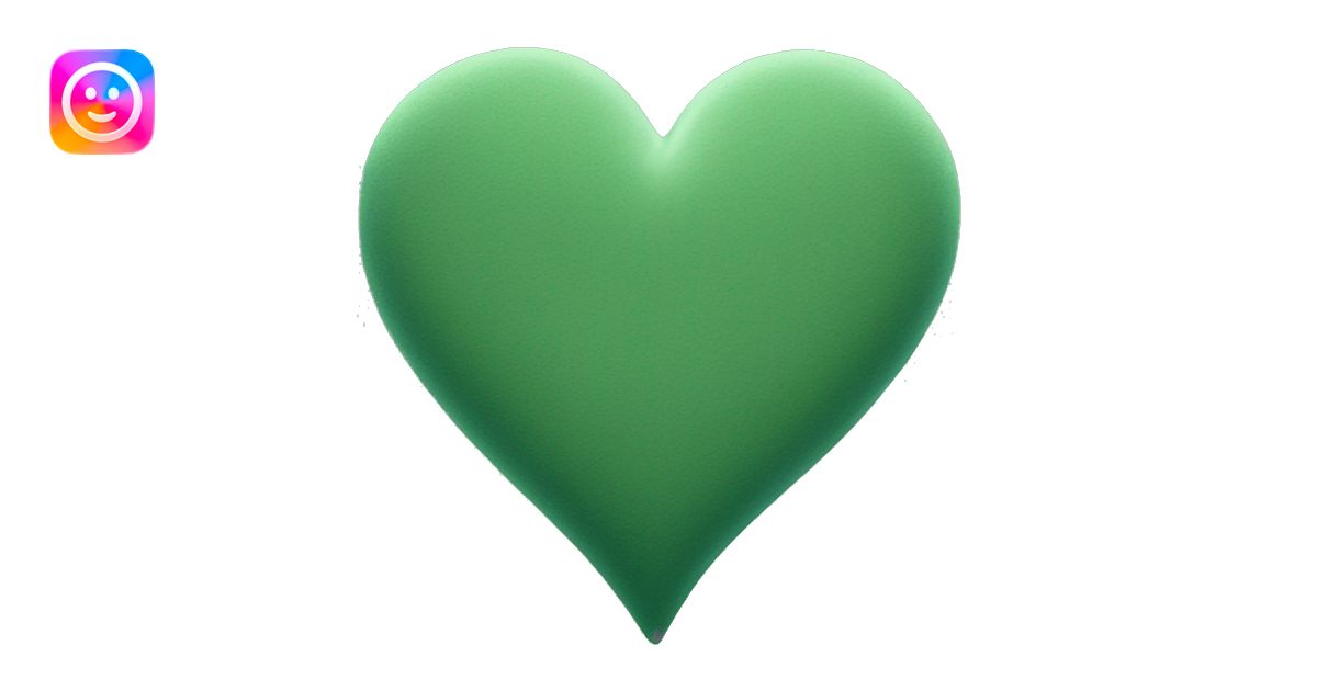 Sage green heart emoji | AI Emoji Generator