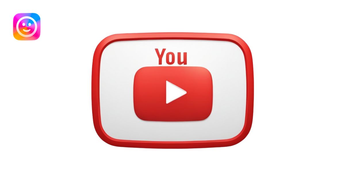YouTube logo, red rectangle with rounded corners and white play button ...