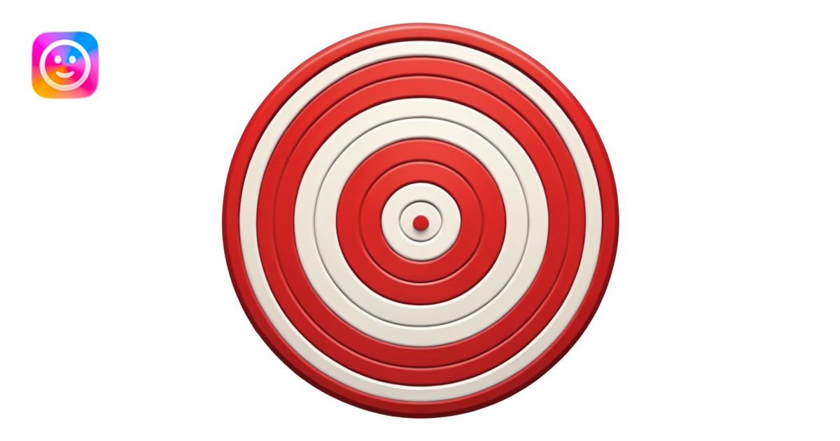 Red-white bullseye target board emoji | AI Emoji Generator