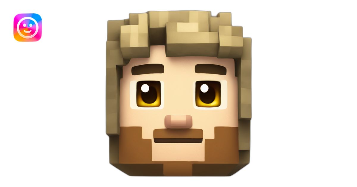 A minecraft steve emoji | AI Emoji Generator