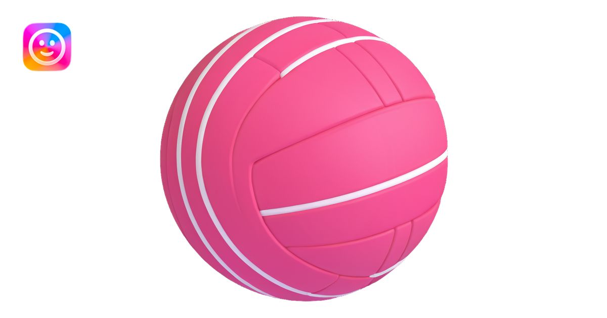 a pink netball, 3D style emoji | AI Emoji Generator