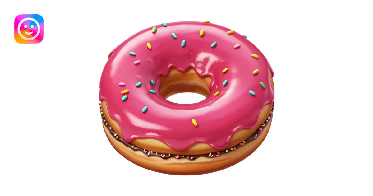 Bánh donut dâu tây emoji | AI Emoji Generator