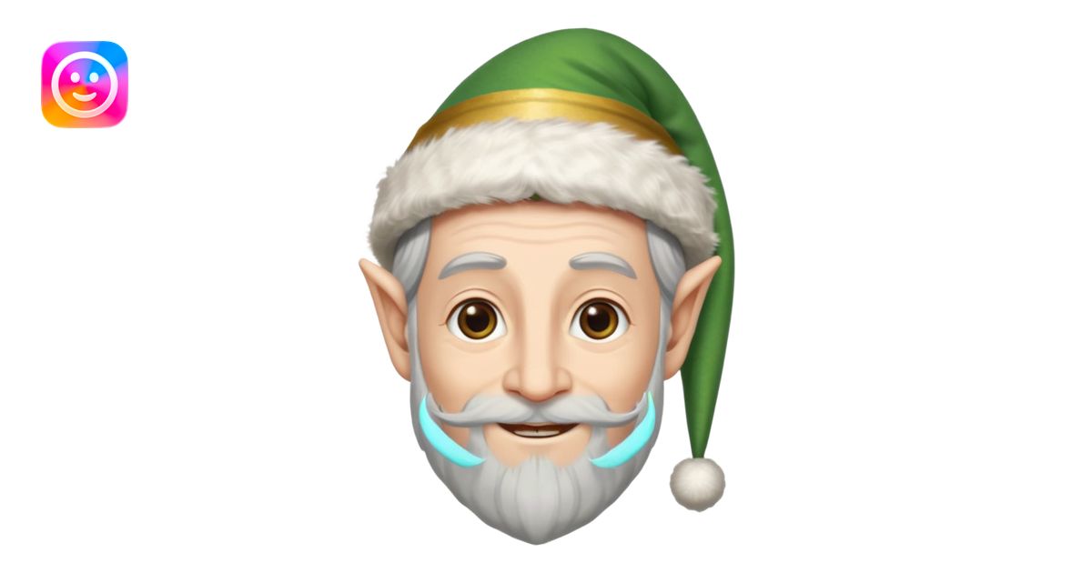dumbledore smiling and wearing a christmas elf hat emoji | AI Emoji ...