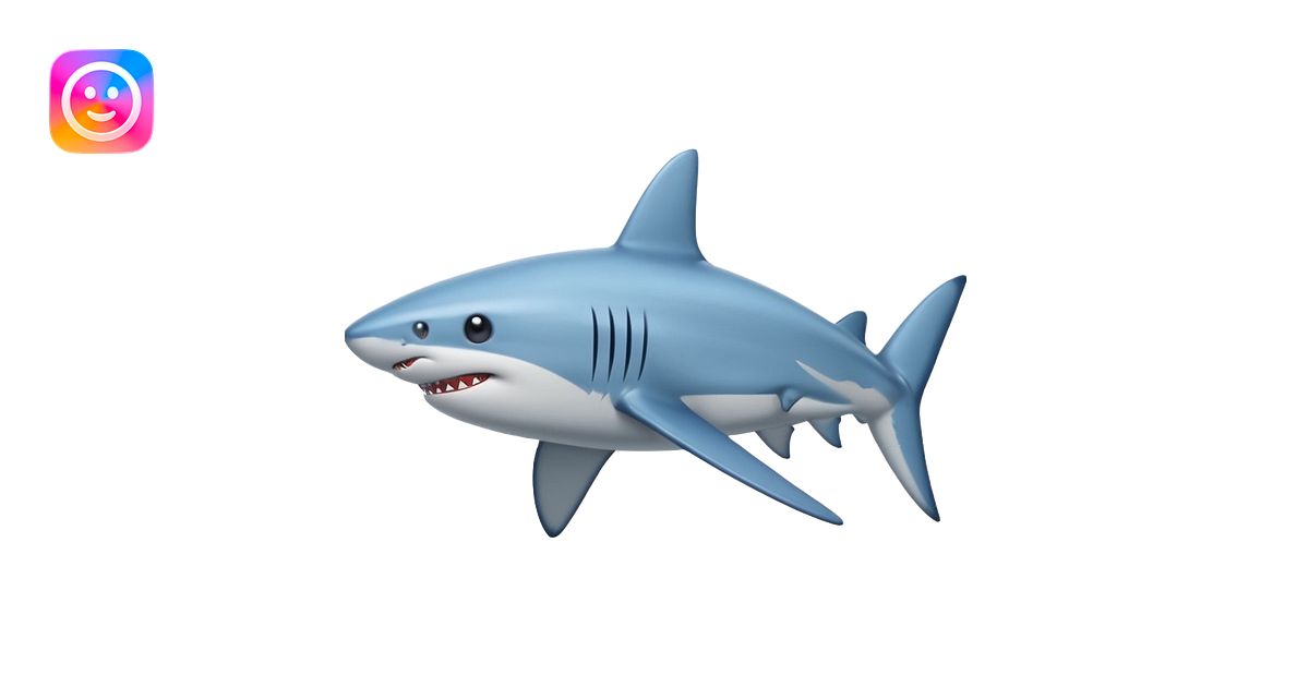 blue shark expression emoji | AI Emoji Generator