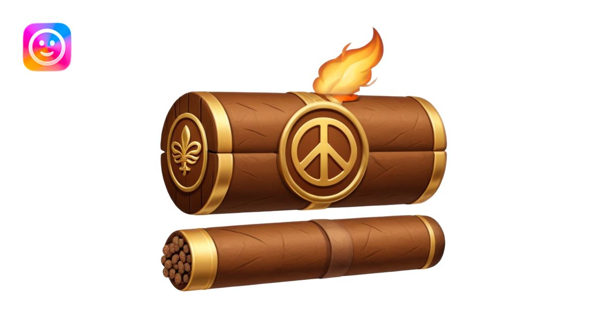cigar with a prohibition symbol in ios style horizontaly emoji | AI ...