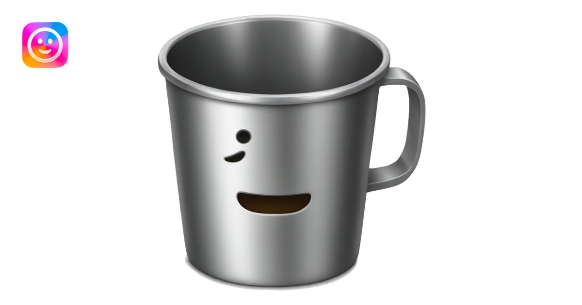 Stain steel cup emoji | AI Emoji Generator