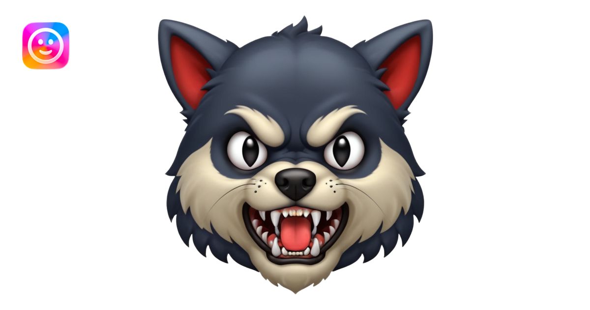 evil dog emoji | AI Emoji Generator