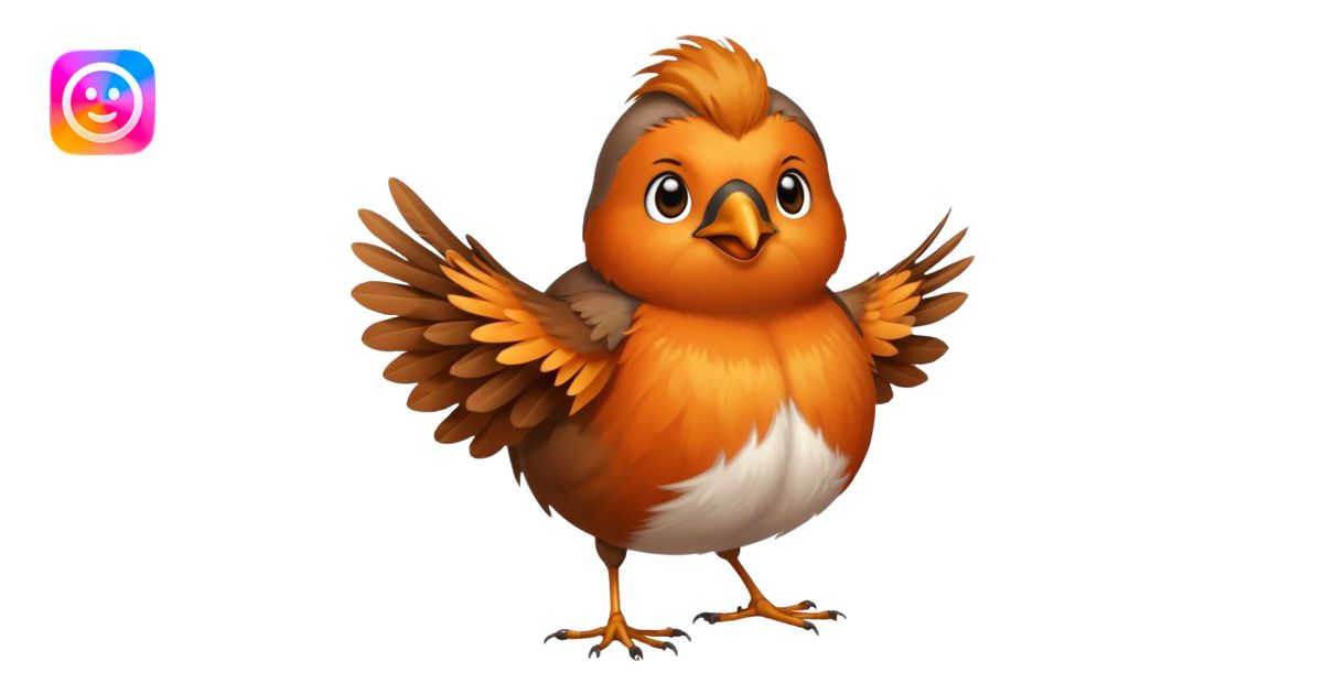 un rouge gorge danse emoji | AI Emoji Generator