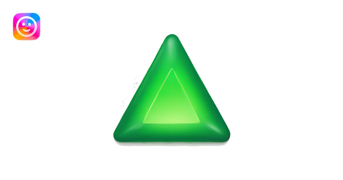 Green triangle emoji emoji | AI Emoji Generator