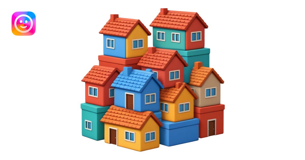 monton de casas compradas emoji | AI Emoji Generator