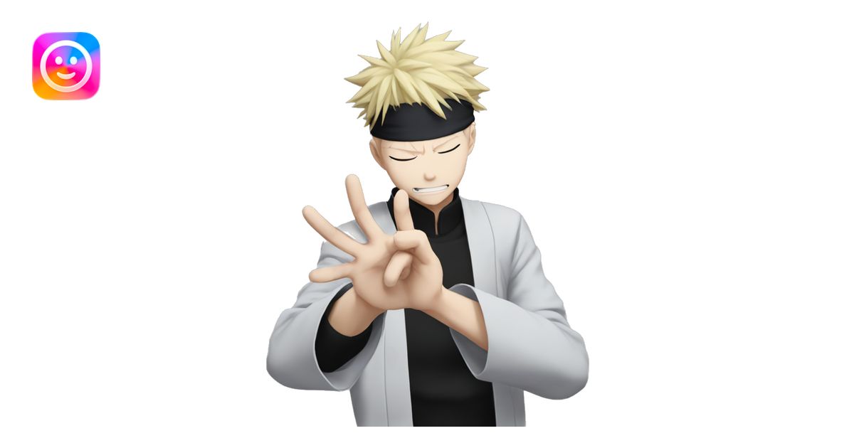 jujutsu kaisen gojo's infinite void hand sign emoji | AI Emoji Generator