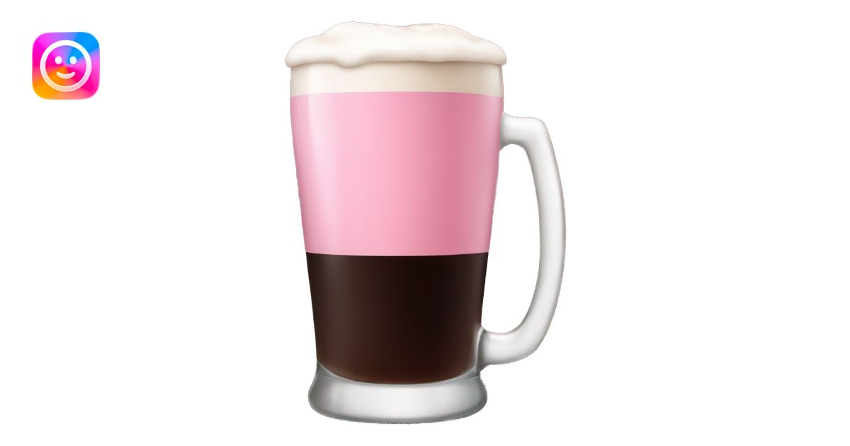 Pink Guinness pint emoji | AI Emoji Generator