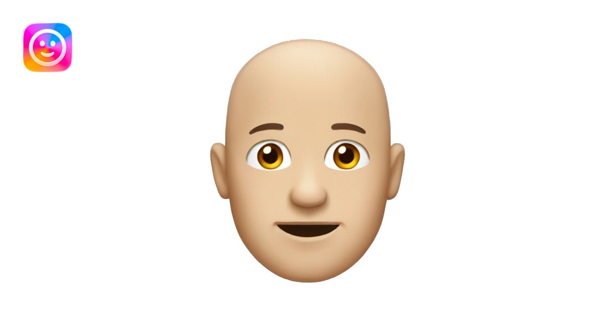 Half bald head emoji | AI Emoji Generator