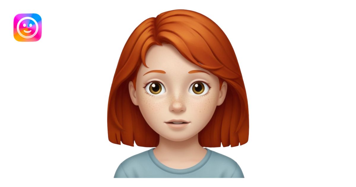 redhead kid with unique face features emoji | AI Emoji Generator