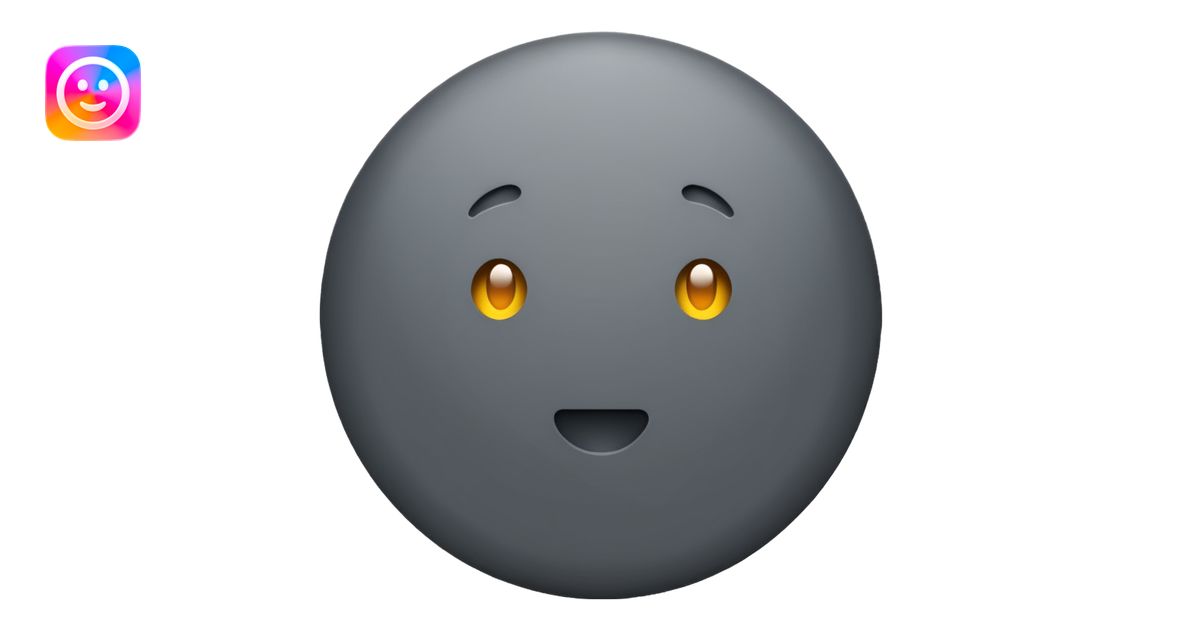 Gray circle emoji | AI Emoji Generator