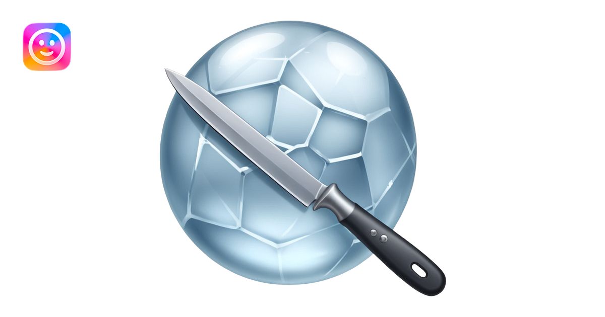 The knife is only visible from above, its tip showing from behind the ...