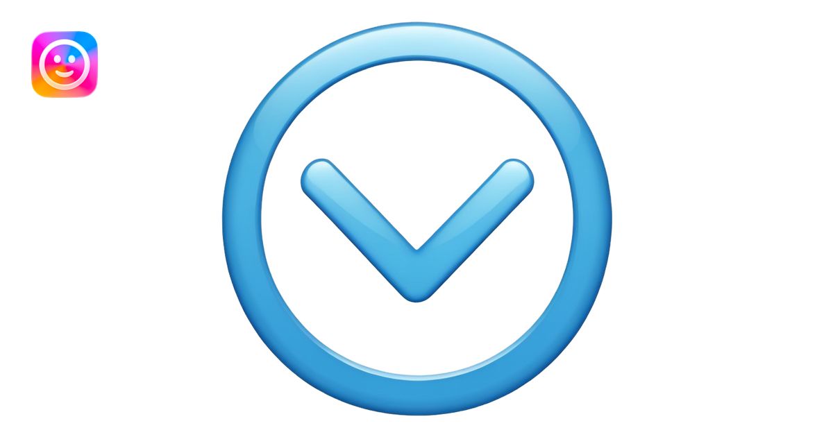 Blue verification check mark like Instagram emoji | AI Emoji Generator