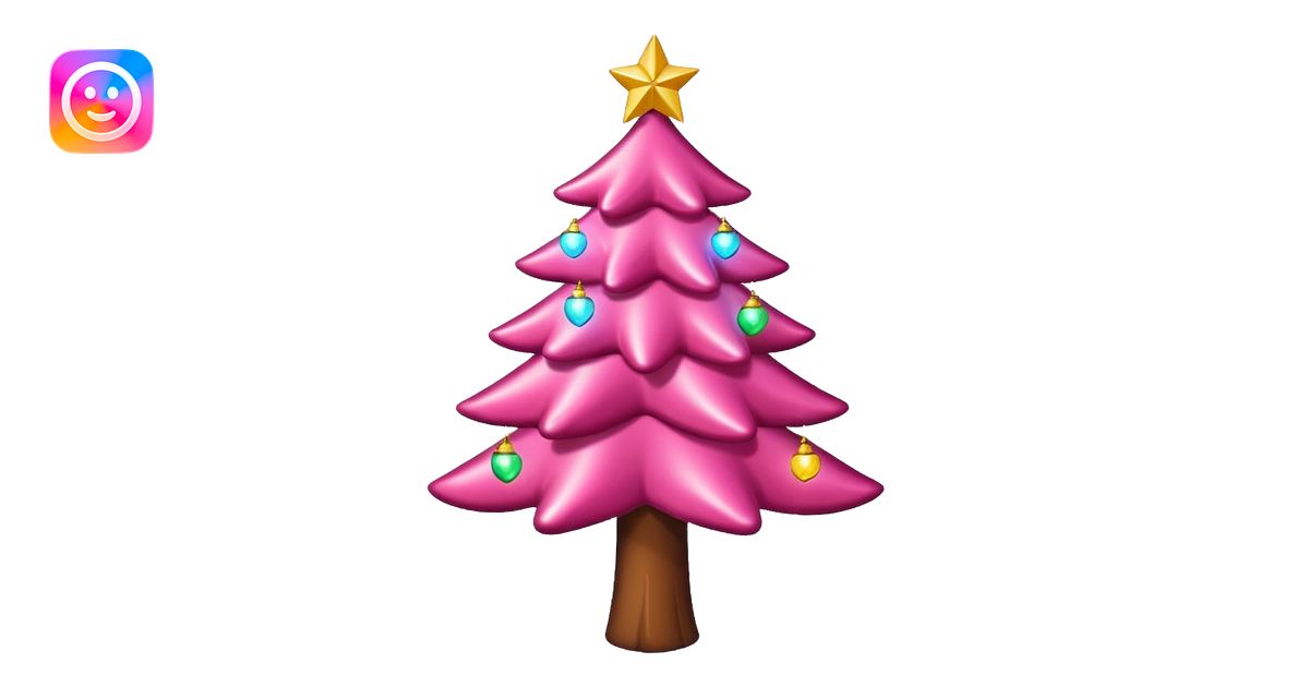 Crea un arbol de navidad en color rosa que parezca de caramelo Agrega ...
