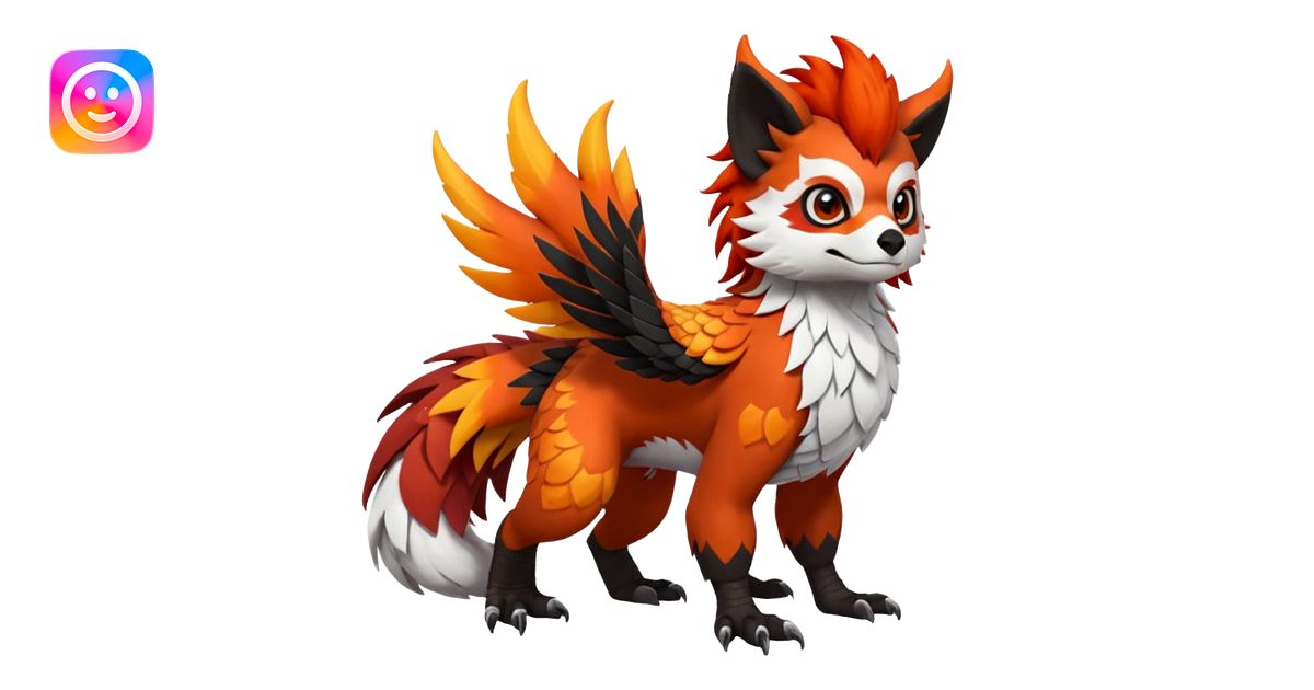 4-legged scaly Gryphon-Talonflame-Red-Panda-Silvally-fusion-hybrid ...