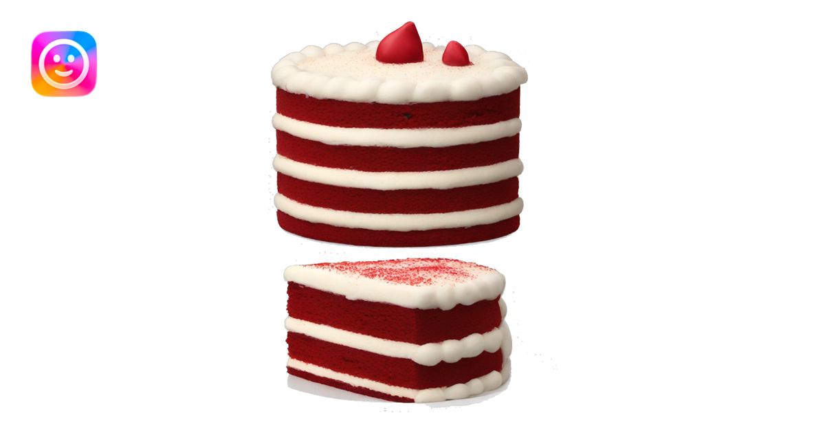 Red Velvet Cake emoji | AI Emoji Generator