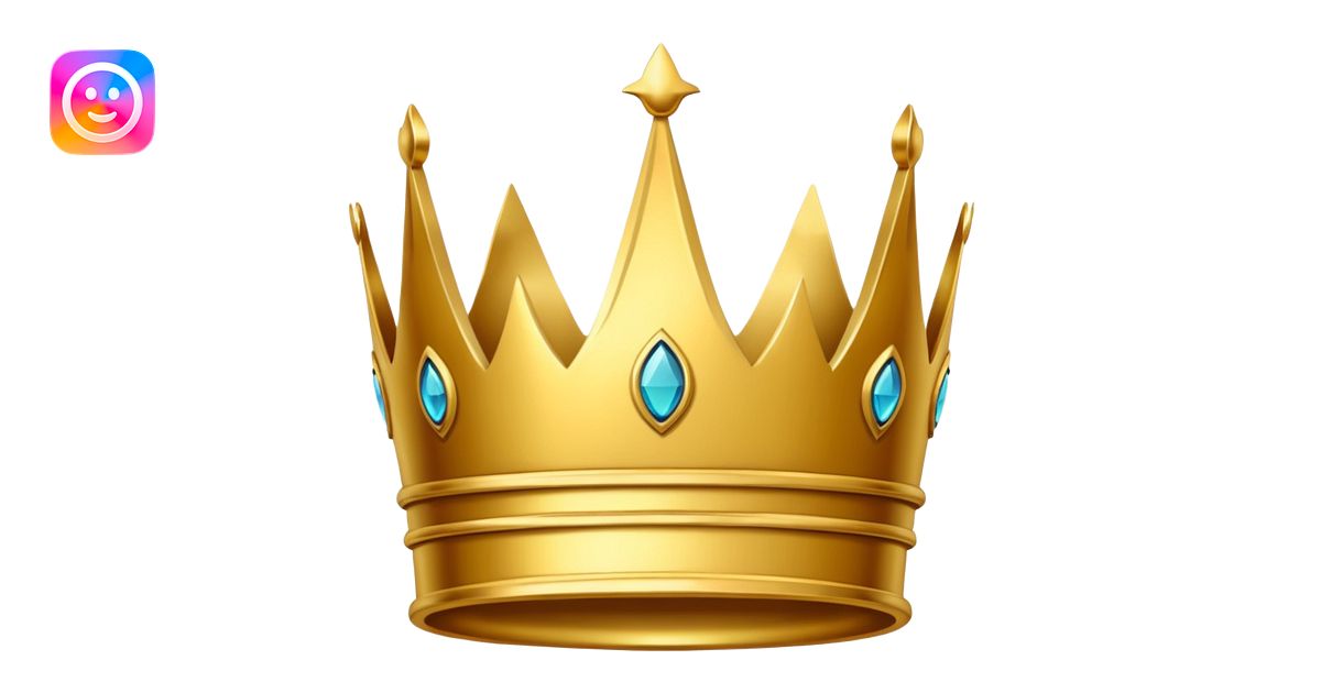 Simple Gold crown emoji | AI Emoji Generator