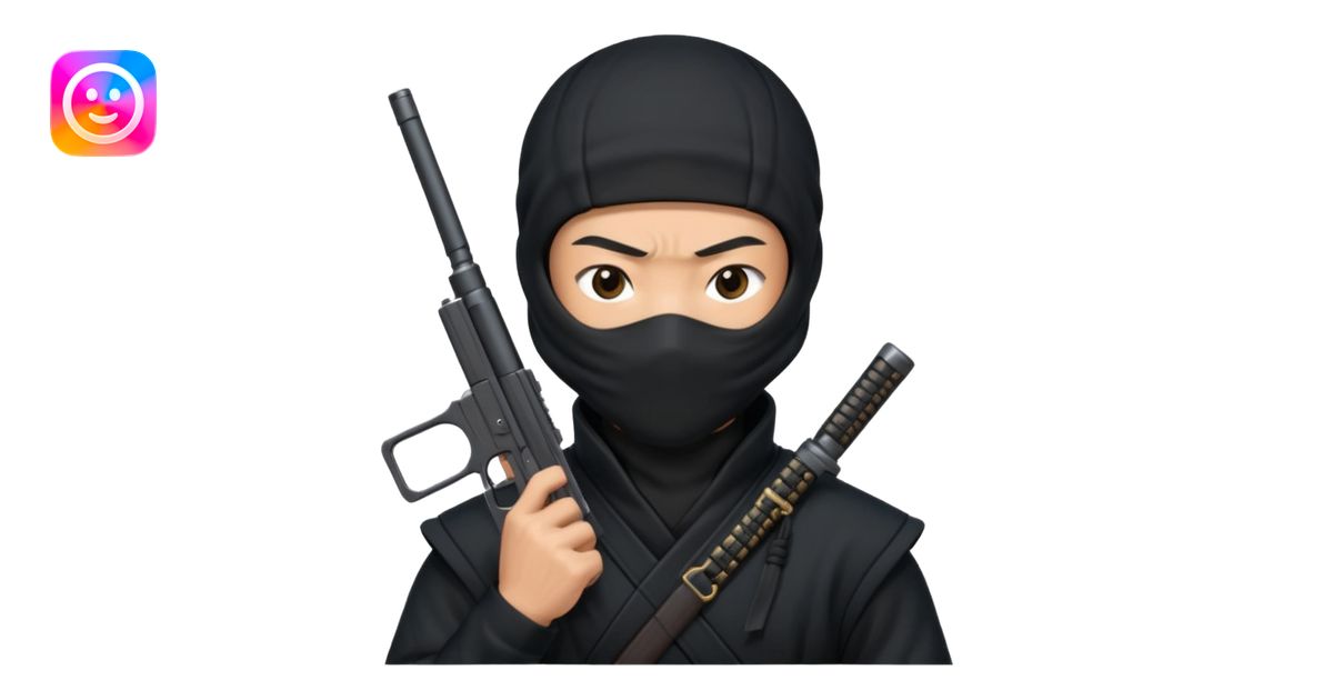 ninja with gun emoji | AI Emoji Generator